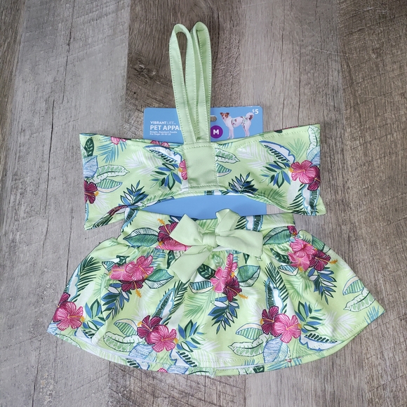 Vibrant Life | Dog | Tropical Floral Dog Bikini Green And Pink | Poshmark